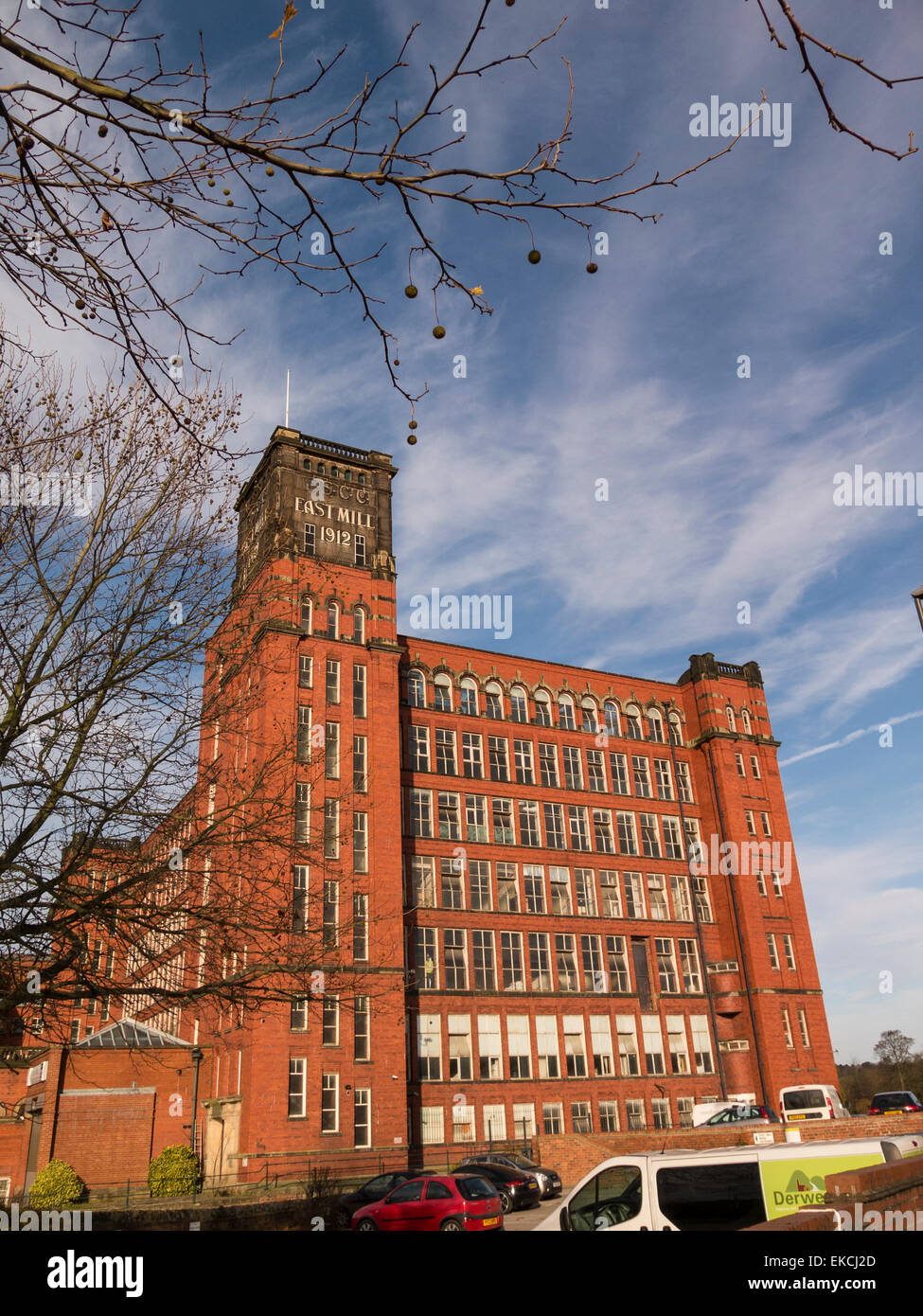 East Mill,Belper,Derbyshire,Britain. Once a cotton mill it is now shops ...