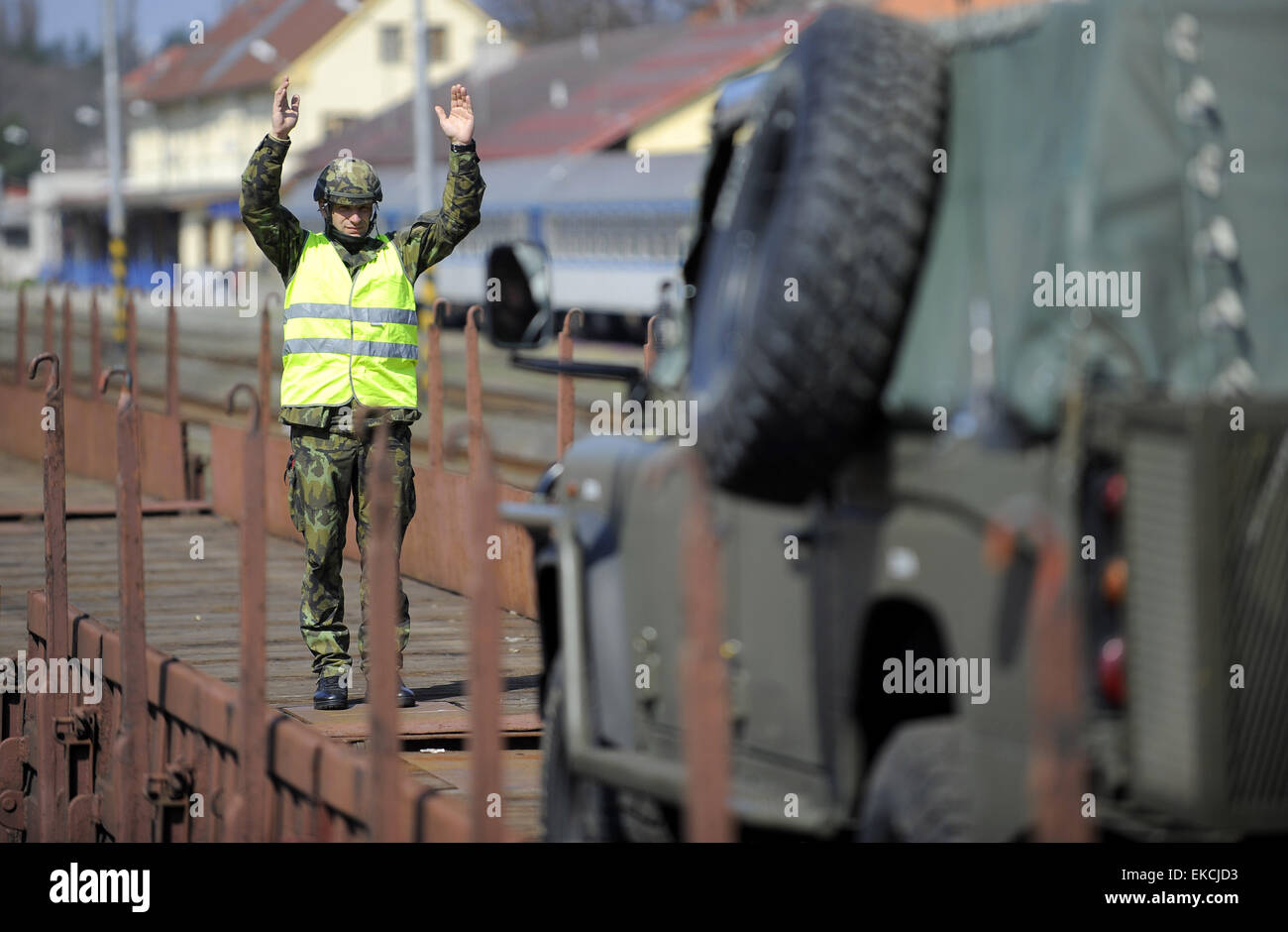 About 150 soldiers of 43rd parachute and mechanized battalion of Czech ...