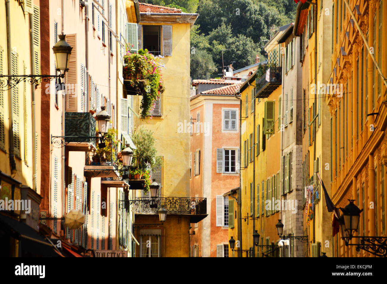 Old town architecture of Nice on French Riviera Stock Photo - Alamy