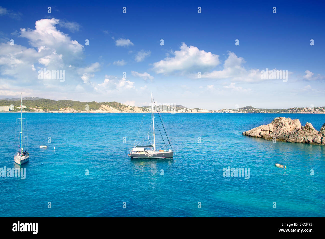 Cala Fornells Majorca in Mediterranean Mallorca Island Stock Photo - Alamy