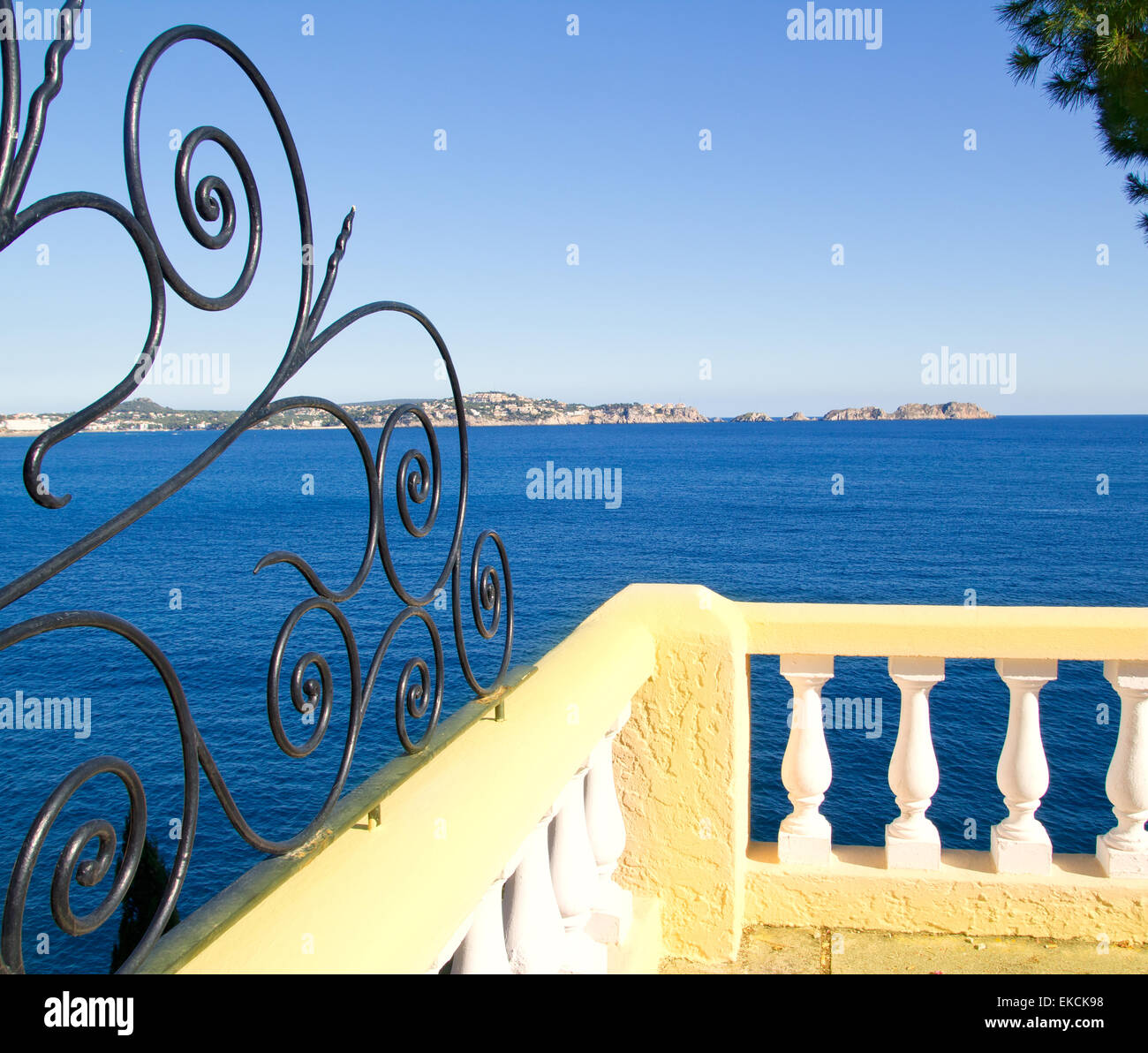 Mediterranean fence in Cala Fornells Mallorca Stock Photo - Alamy