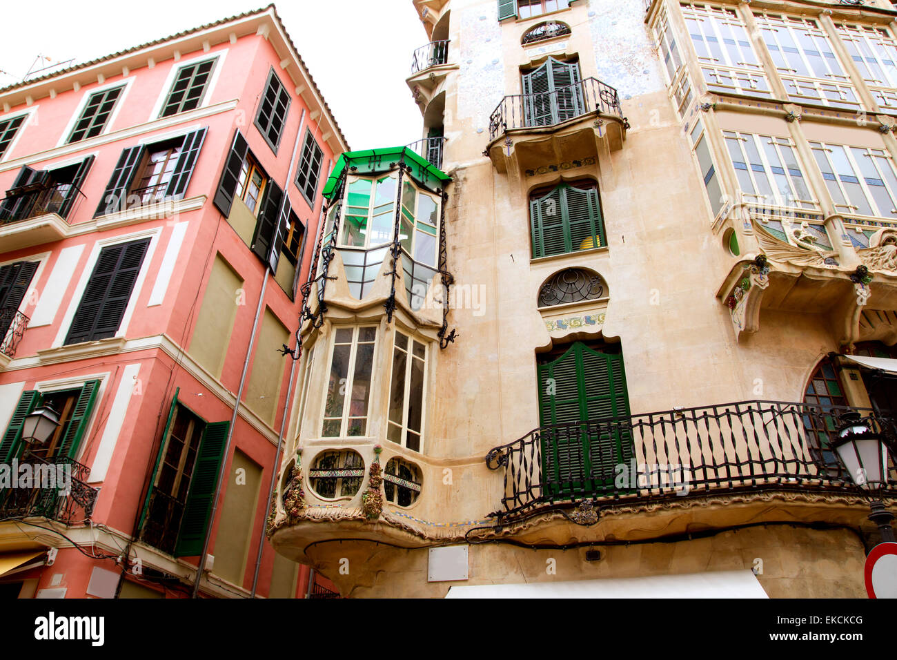 Majorca Placa Plaza Marques de Palmer modernist building Stock Photo ...
