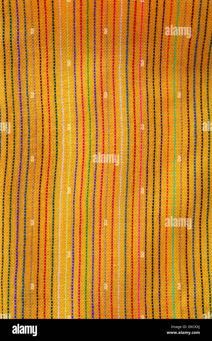 Mexican serape vibrant yellow macro fabric texture Stock Photo - Alamy