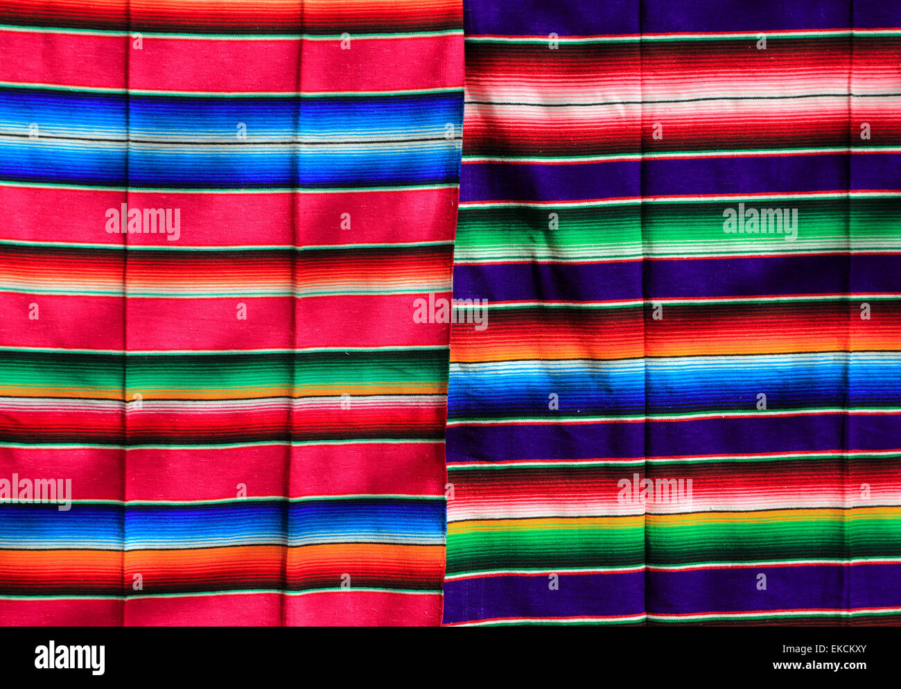 Mexican serape fabric colorful pattern texture Stock Photo - Alamy