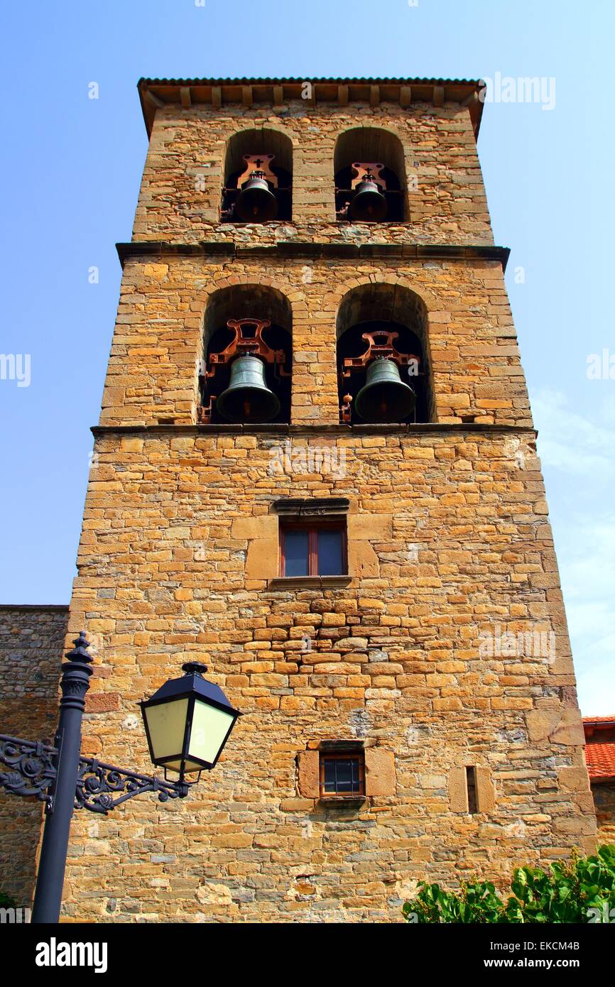 Santa Cilia Jaca romanesque church belfry tower Stock Photo - Alamy