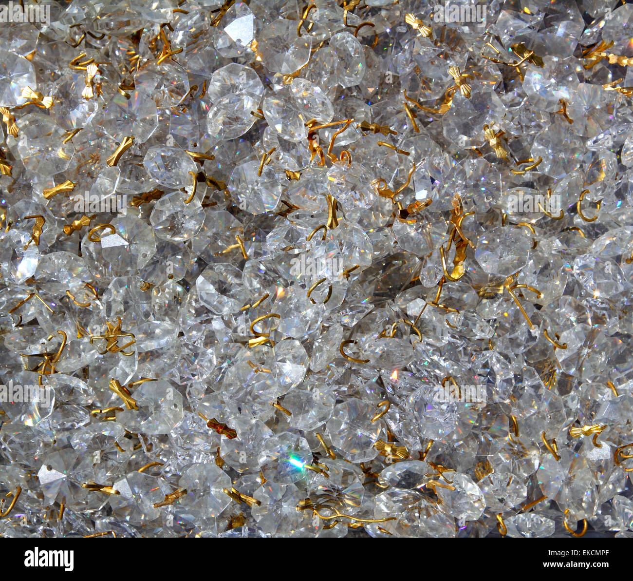 Strass transparent glass jewellery texture Stock Photo - Alamy