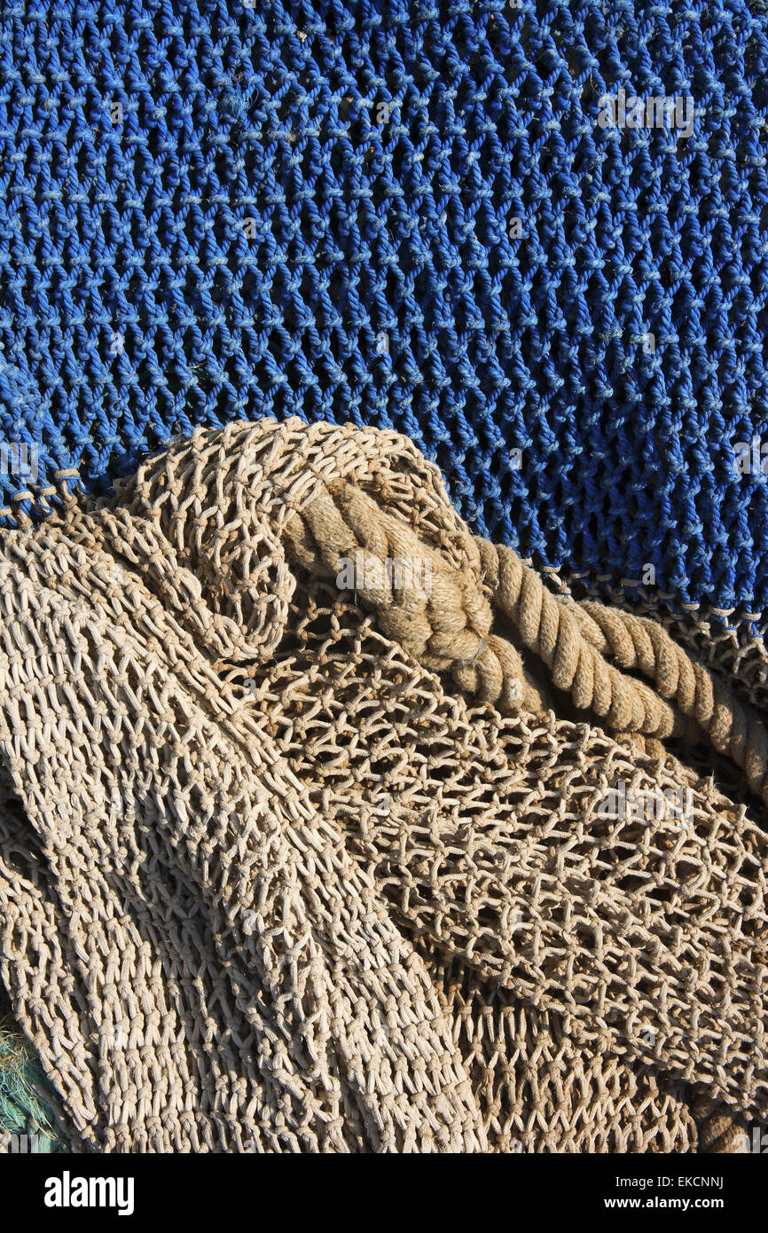 fishing nets still life background pattern Stock Photo - Alamy
