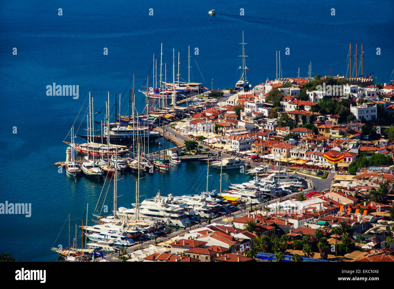 View of Marmaris harbor on Turkish Riviera Stock Photo - Alamy