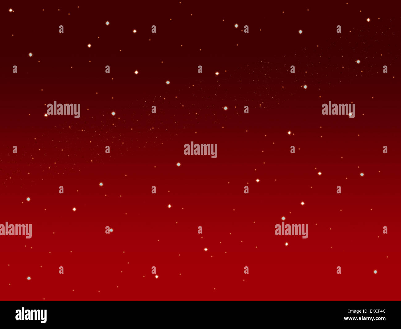 Christmas red sky background little stars Stock Photo - Alamy