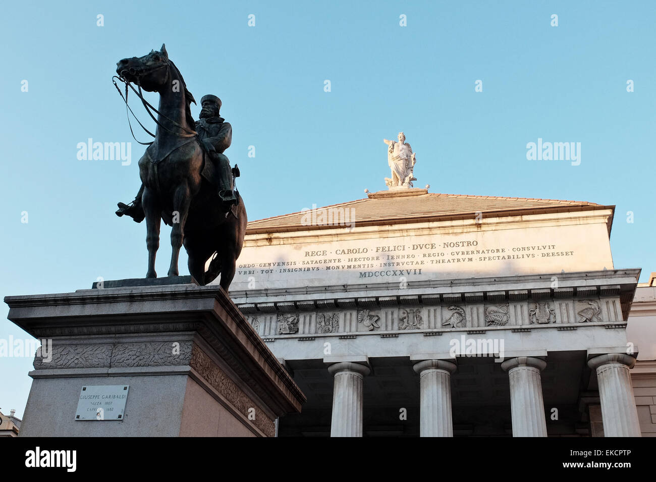 Liguria, Italy. 07th Apr, 2015. A monument commemorates Giuseppe ...