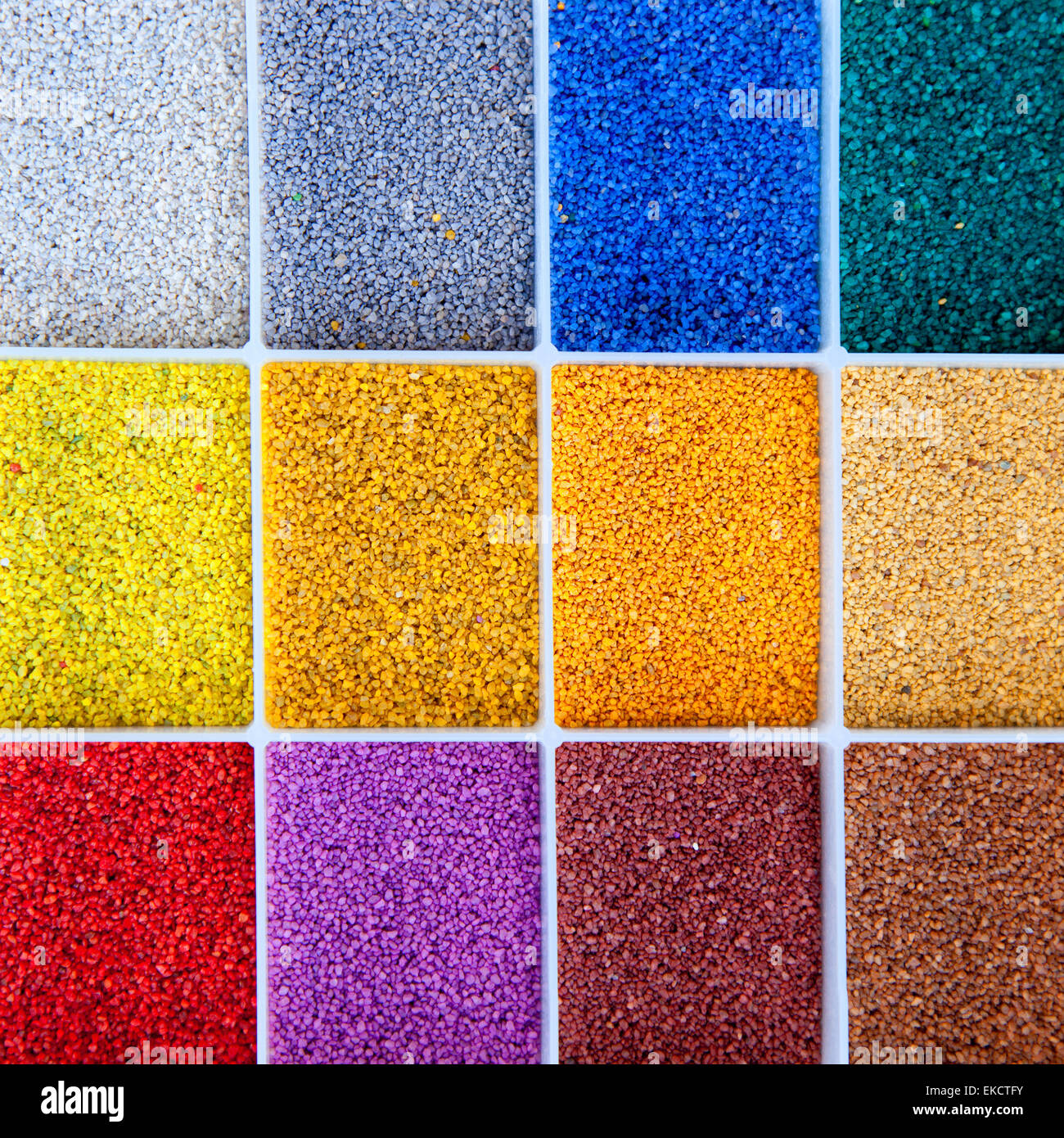 colorful architect sample of color stones Stock Photo - Alamy