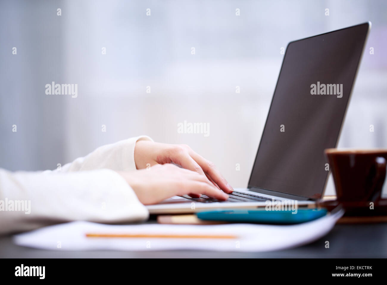 Laptop keyboard typing hi-res stock photography and images - Alamy