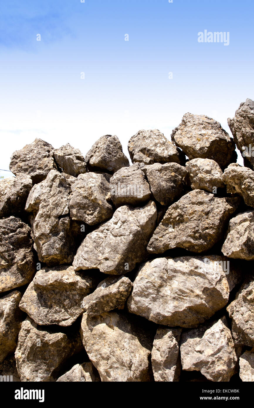 traditional masonry wall in Majorca island Stock Photo - Alamy