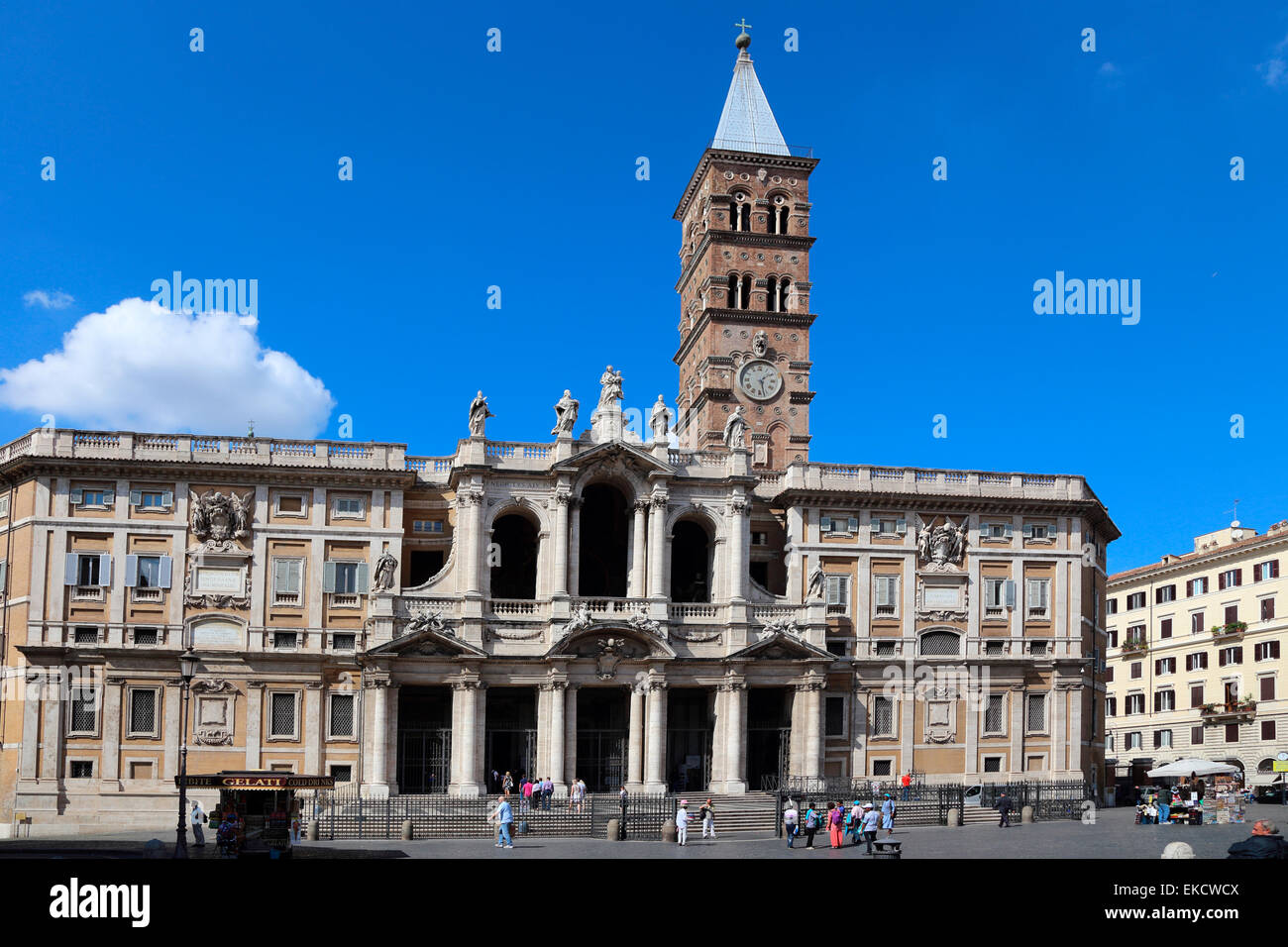 Italy Rome Piazza di Santa Maria Maggiore Santa Maria Maggiore Stock ...