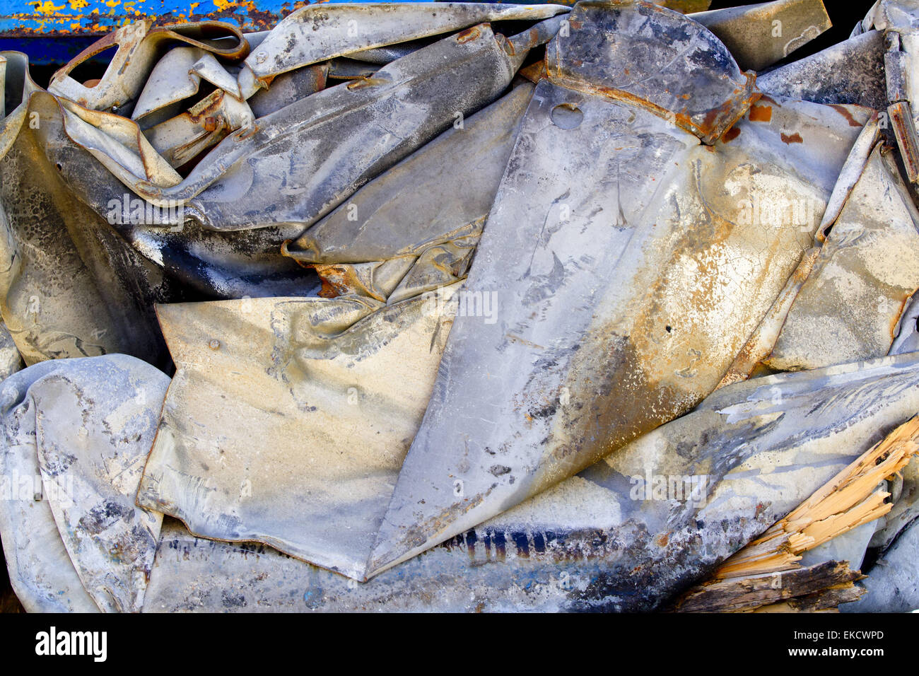 iron scrap metal compacted to recycle Stock Photo - Alamy
