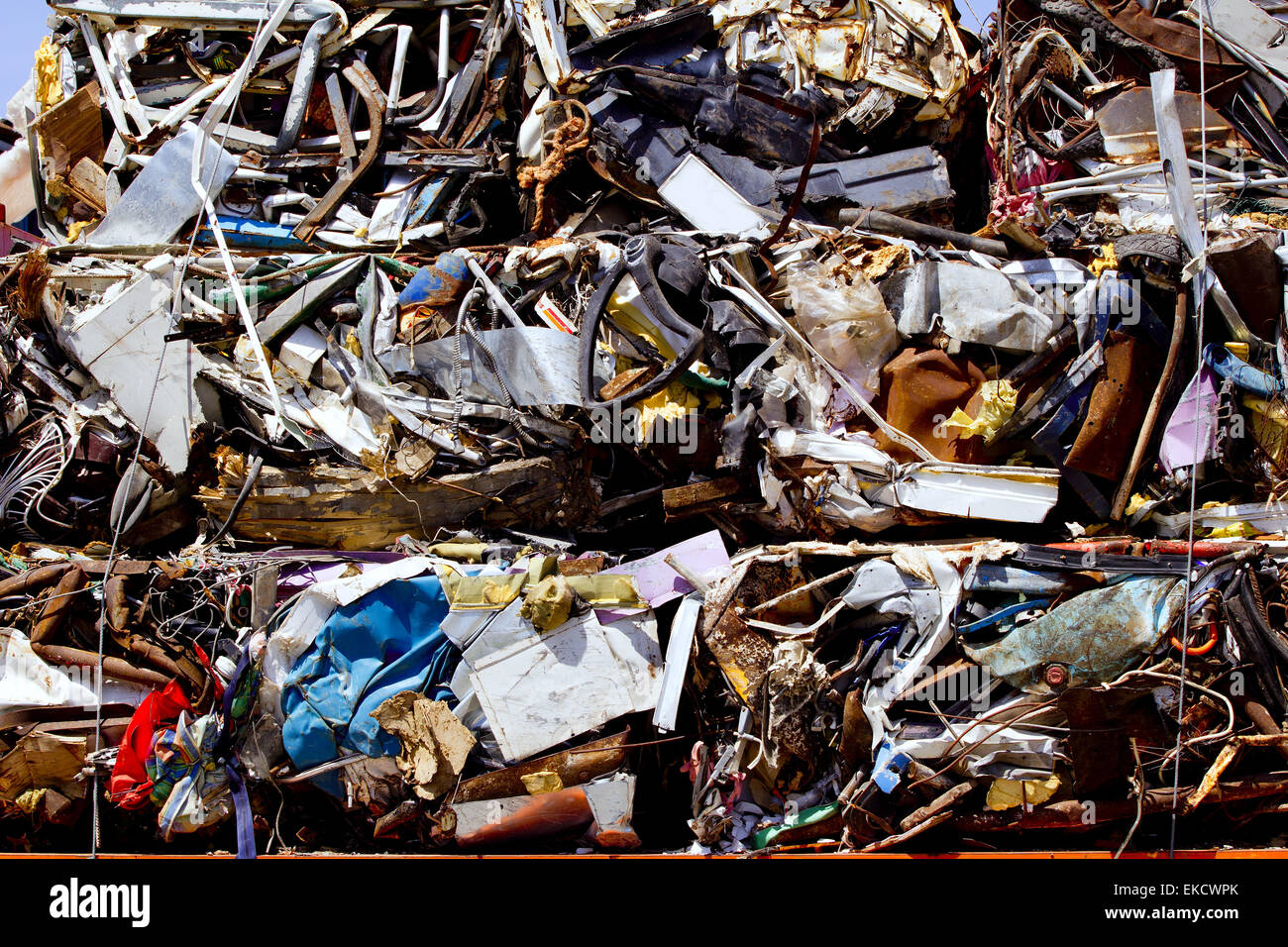 iron scrap metal compacted to recycle Stock Photo - Alamy