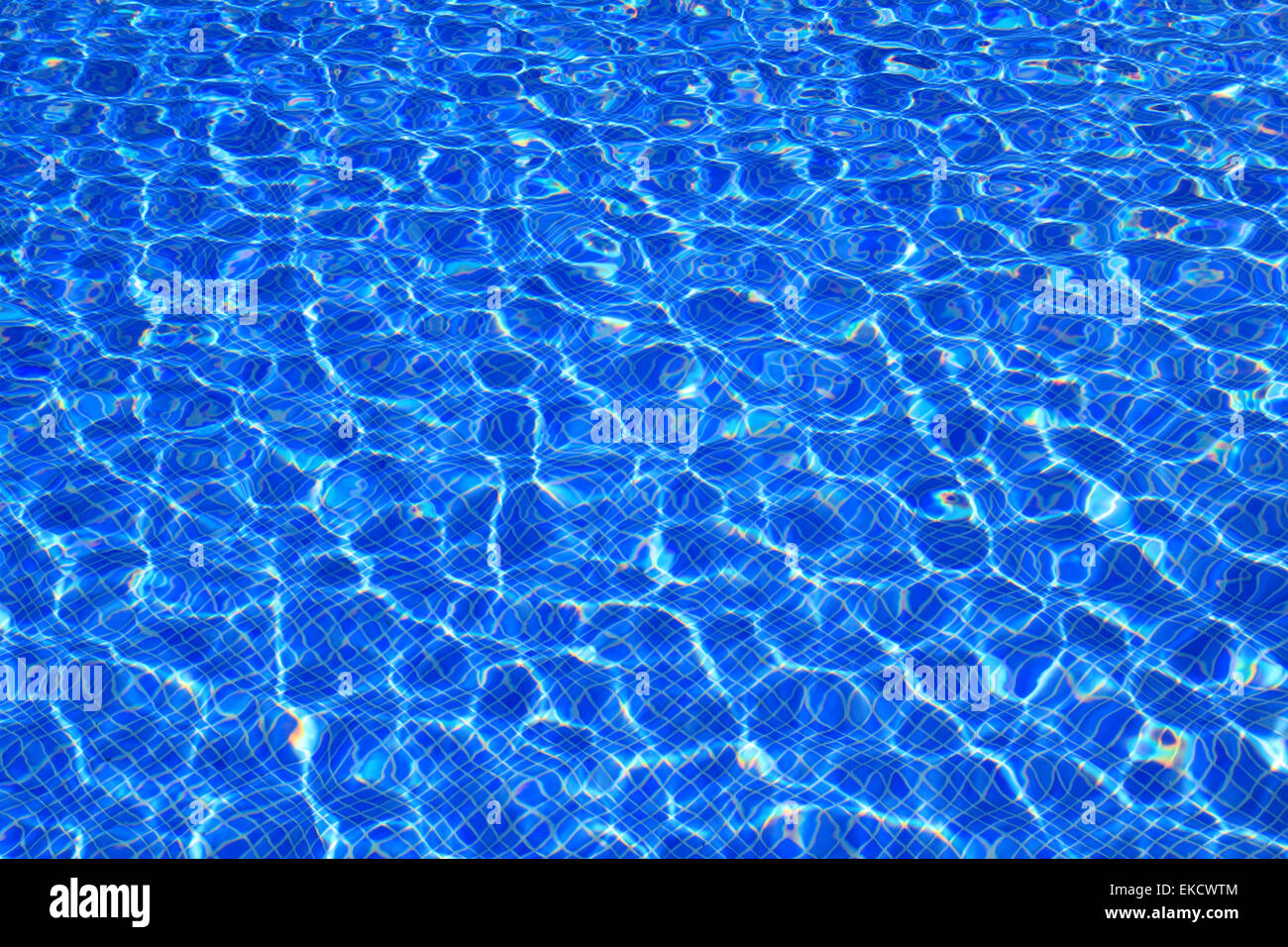 blue tiles swimming pool water reflection texture Stock Photo - Alamy