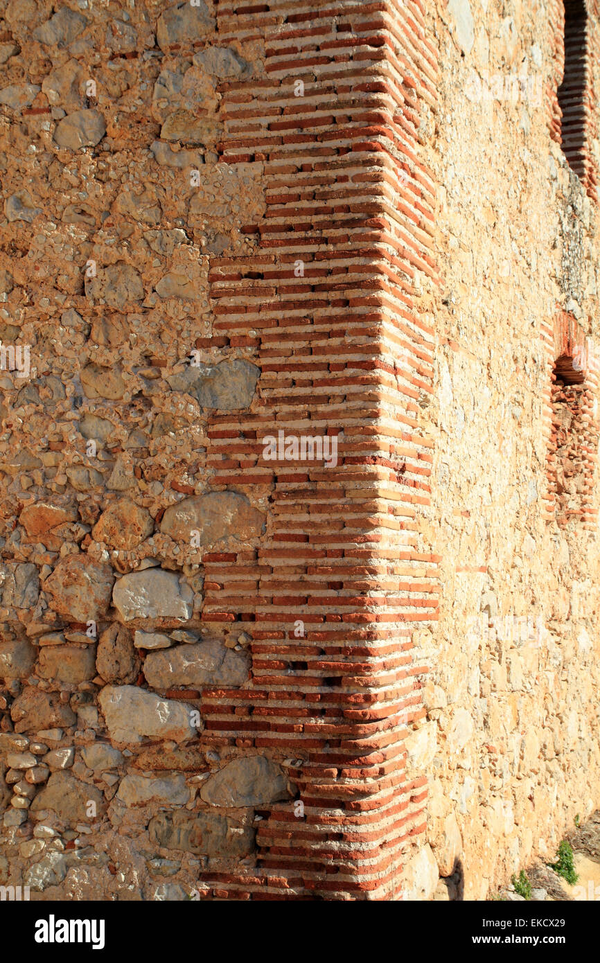 bricks corner detail in masonry wall ancient Stock Photo - Alamy