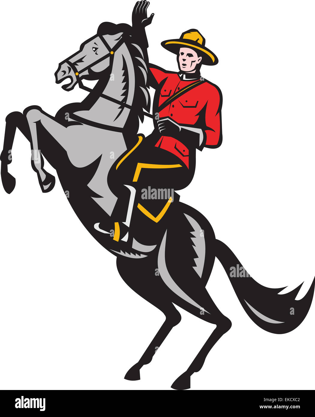 Canadian Mounted Police Mountie Riding Horse Stock Photo - Alamy
