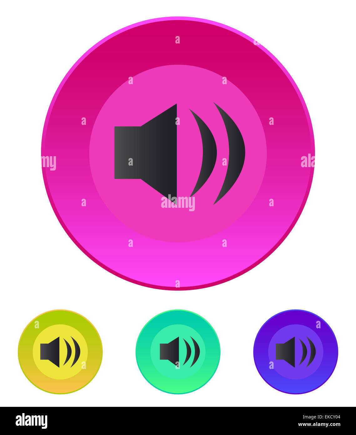 Speaker icon. Volume max. Vector illustration Stock Photo - Alamy