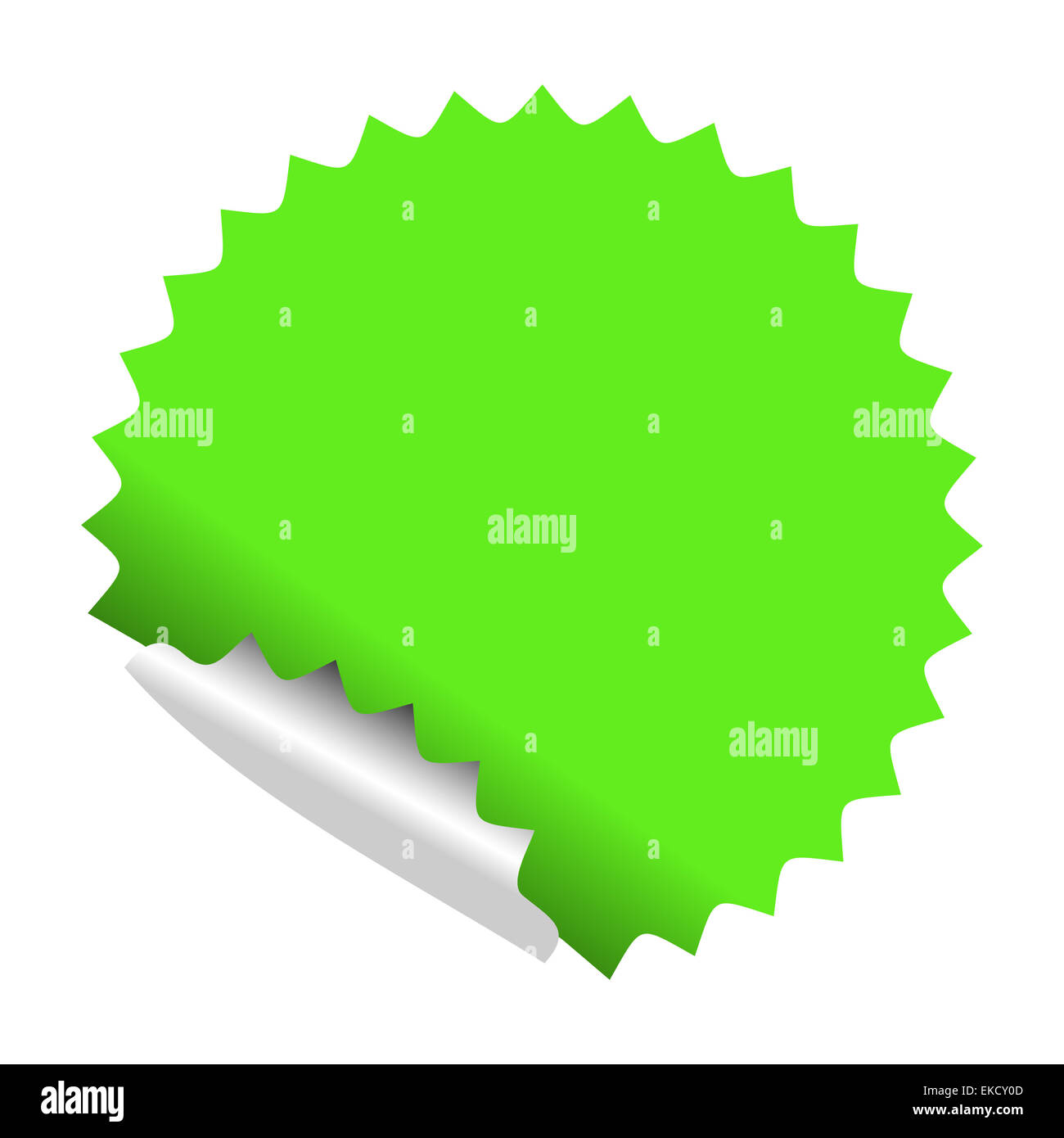 Vector green sticker Stock Photo - Alamy