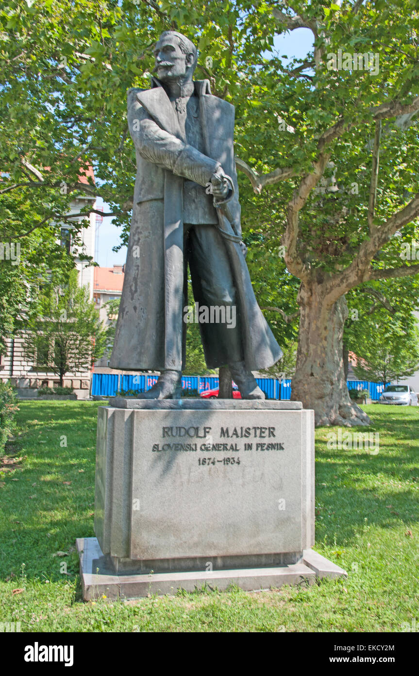 Maribor, Stajerska, Slovenia, Europe, Rudolf Maister Statue Stock Photo ...