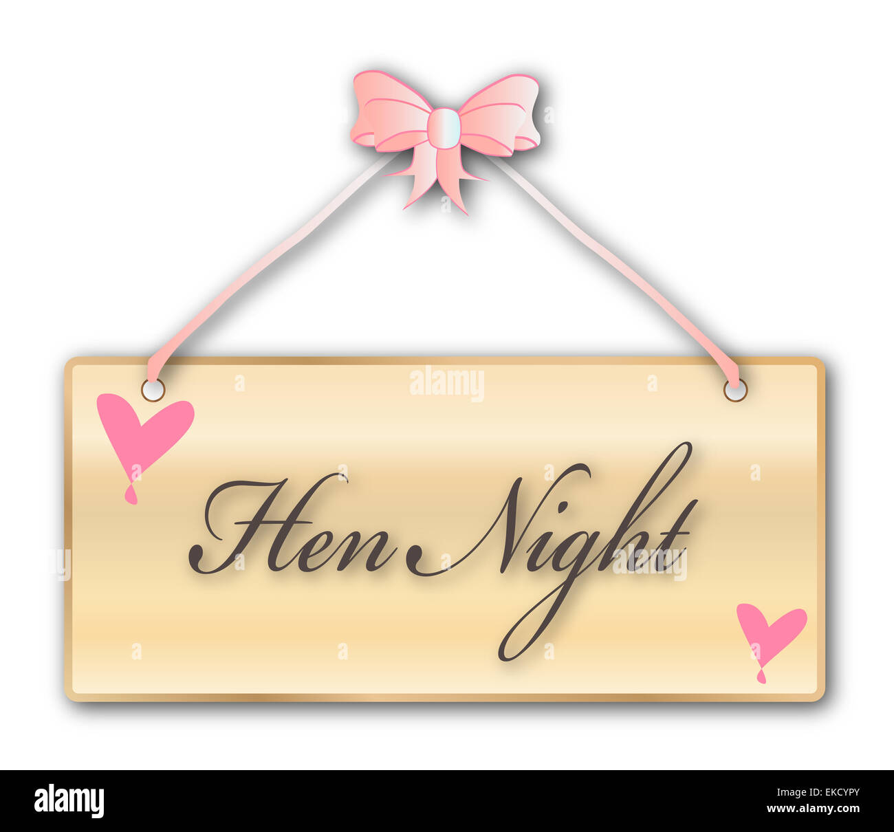 Hen Night,women, only, sign in woodgrain with light pink ribbon and bow ...