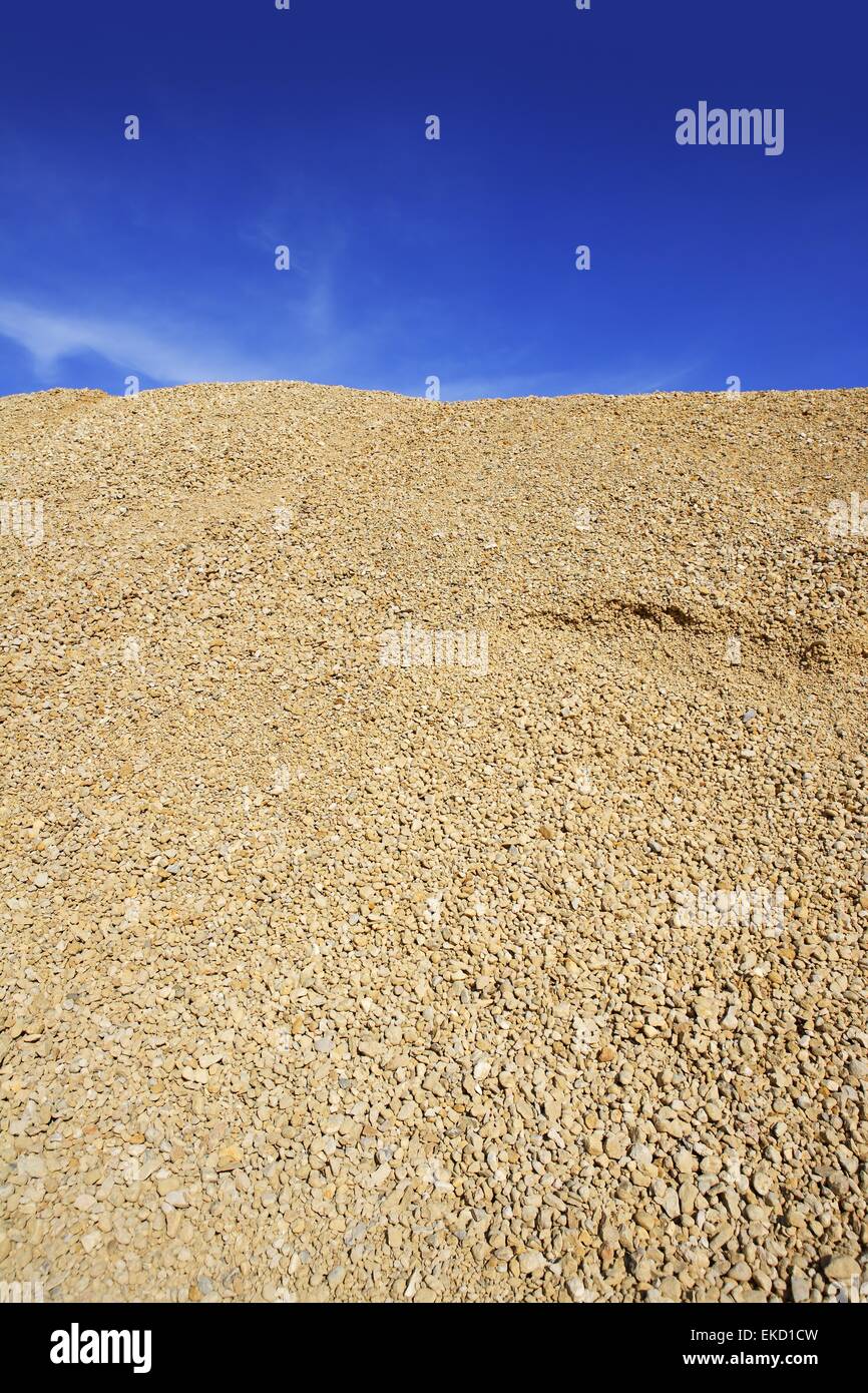 concrete yellow gravel sand quarry mountain Stock Photo - Alamy