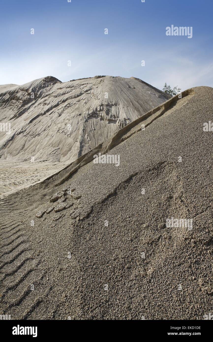 colorful construction sand mound quarry variety Stock Photo - Alamy