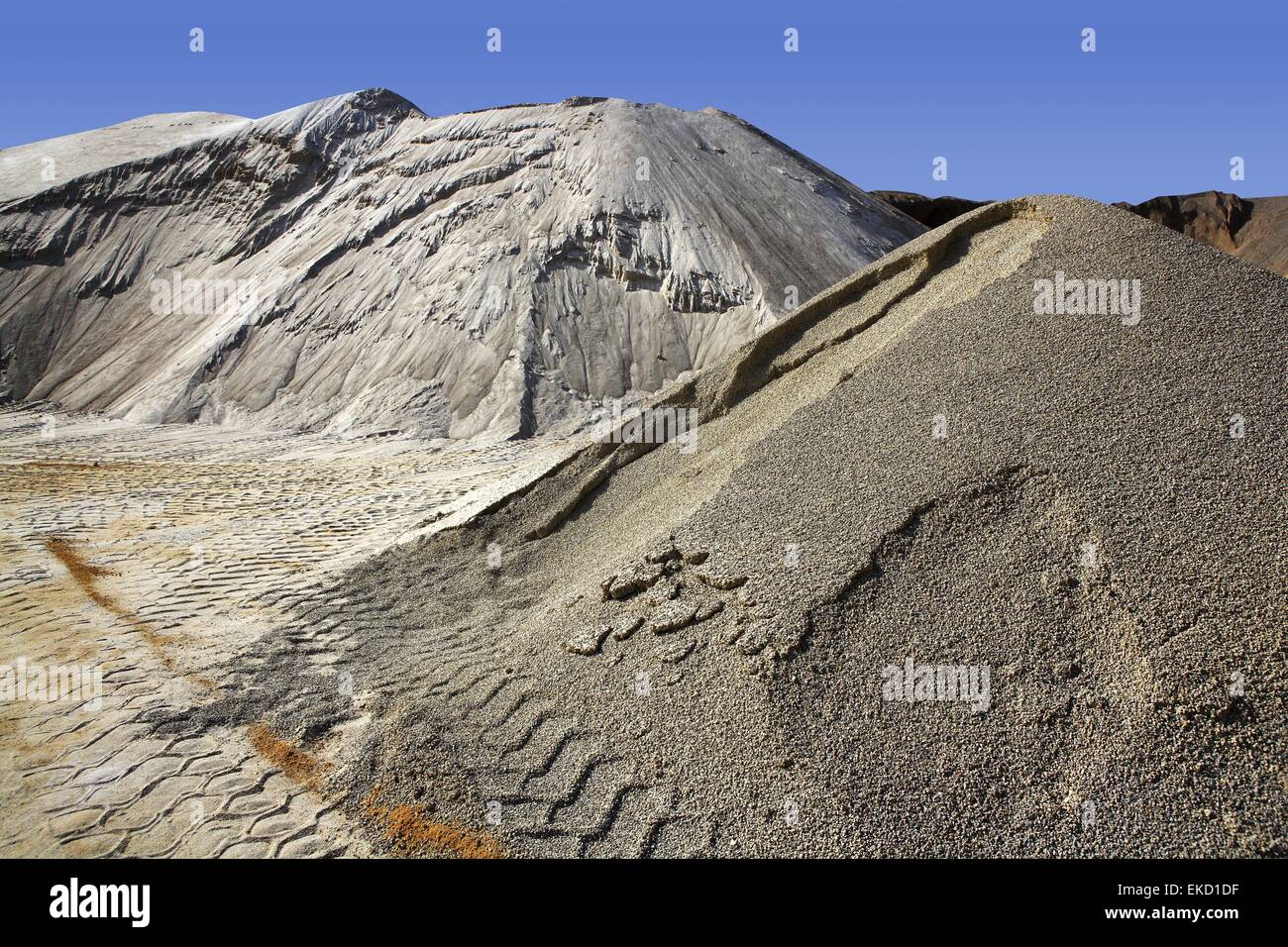sand quarry mounds of varied sands color Stock Photo - Alamy