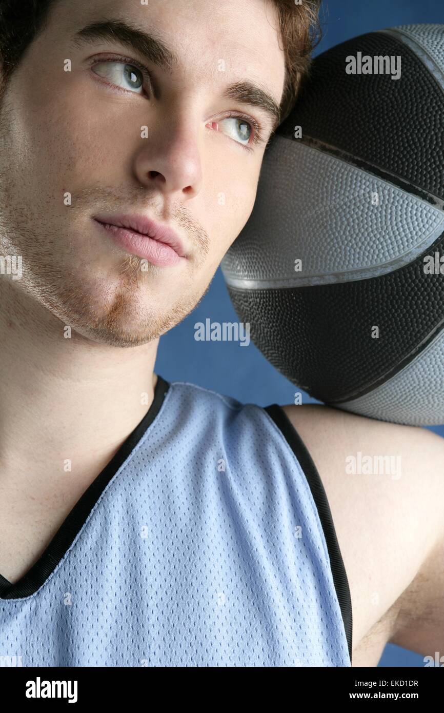 basketball basket ball real player portrait Stock Photo - Alamy