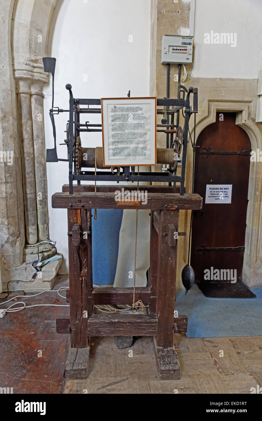 15th century clock at Amesbury Stock Photo - Alamy