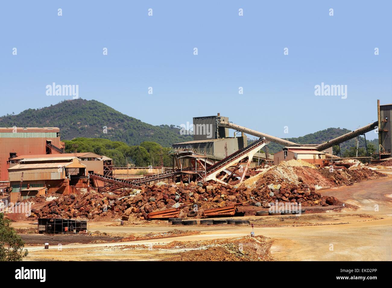 Excavation metal outdoor mine Riotinto Stock Photo - Alamy