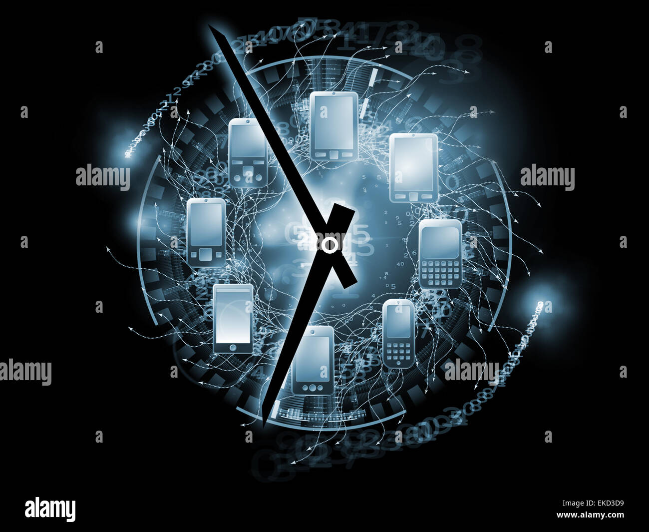 Mobile Phone Time Stock Photo - Alamy