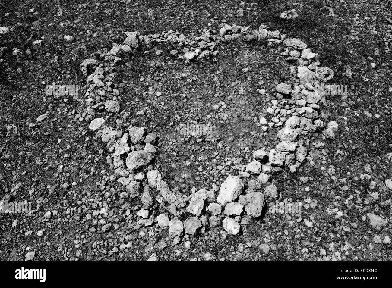 Heart shape like love symbol of stones Stock Photo - Alamy