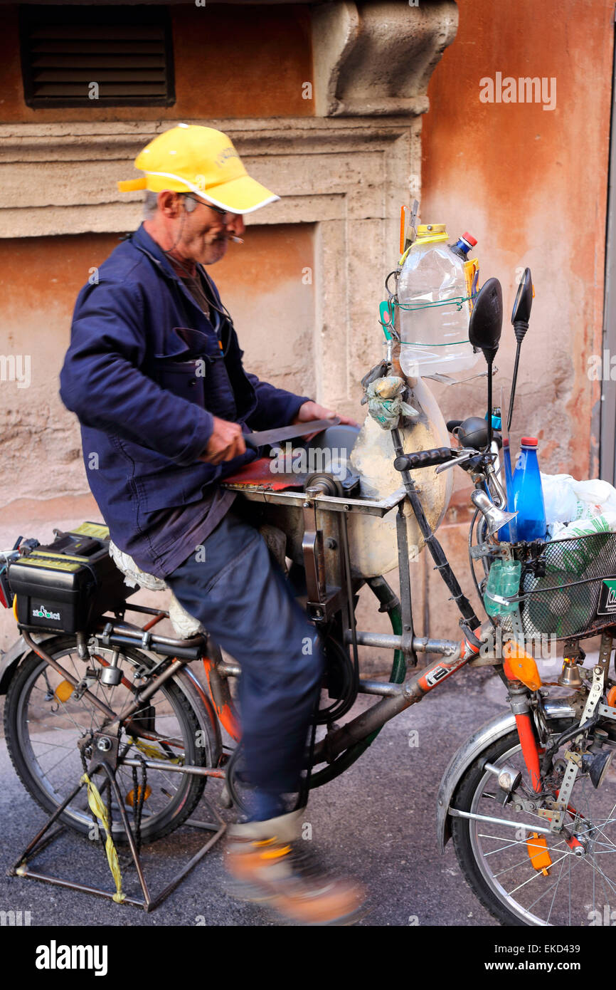 Knife grinder with bicycle hi-res stock photography and images - Alamy