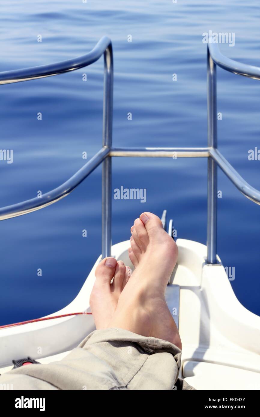 Boat bow man feet hi-res stock photography and images - Alamy