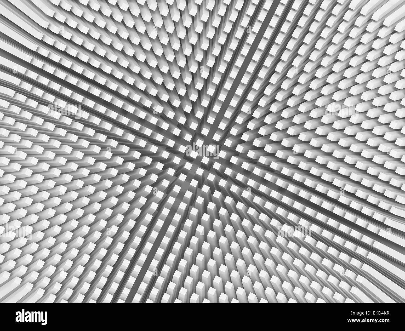 Abstract digital background with invert perspective pattern of columns ...