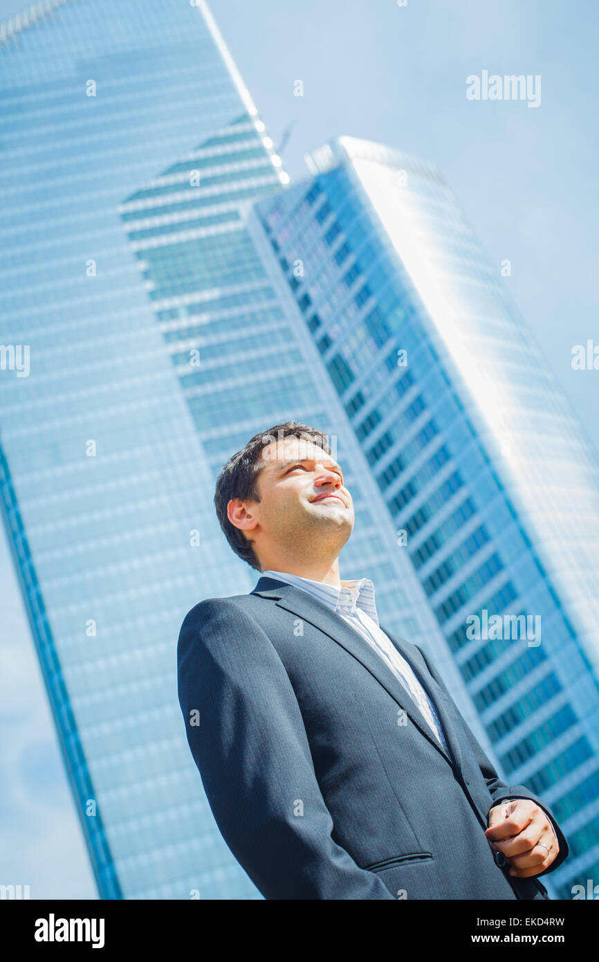 business man looking to the future Stock Photo - Alamy