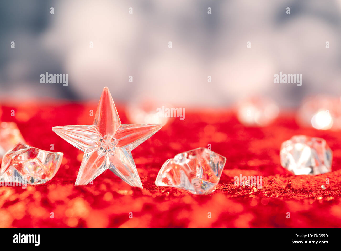 Blue crystal star shining with bright light hi-res stock photography ...