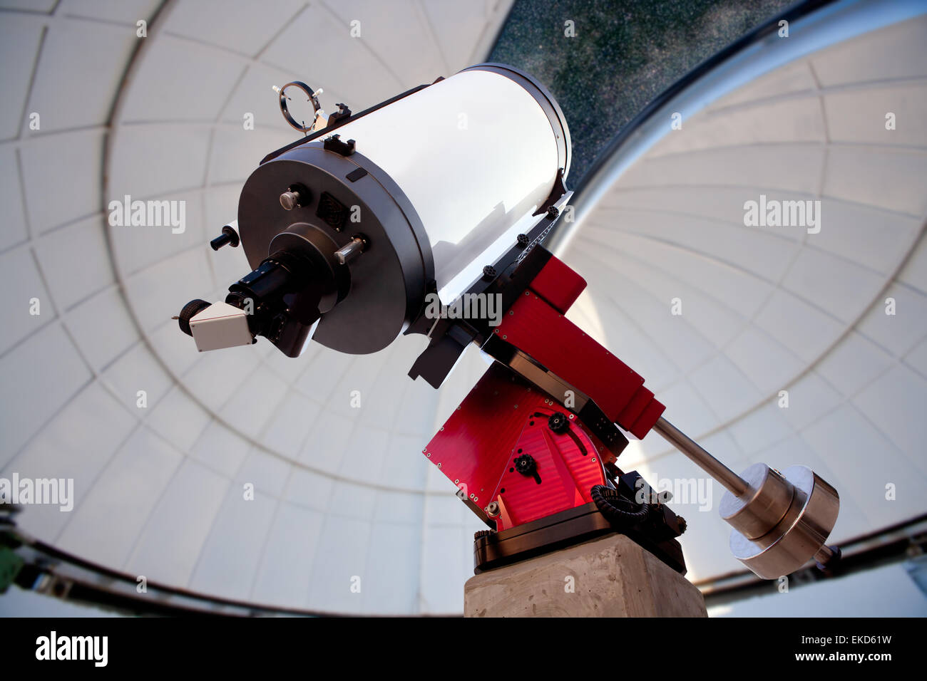 astronomical observatory telescope indoor night Stock Photo - Alamy