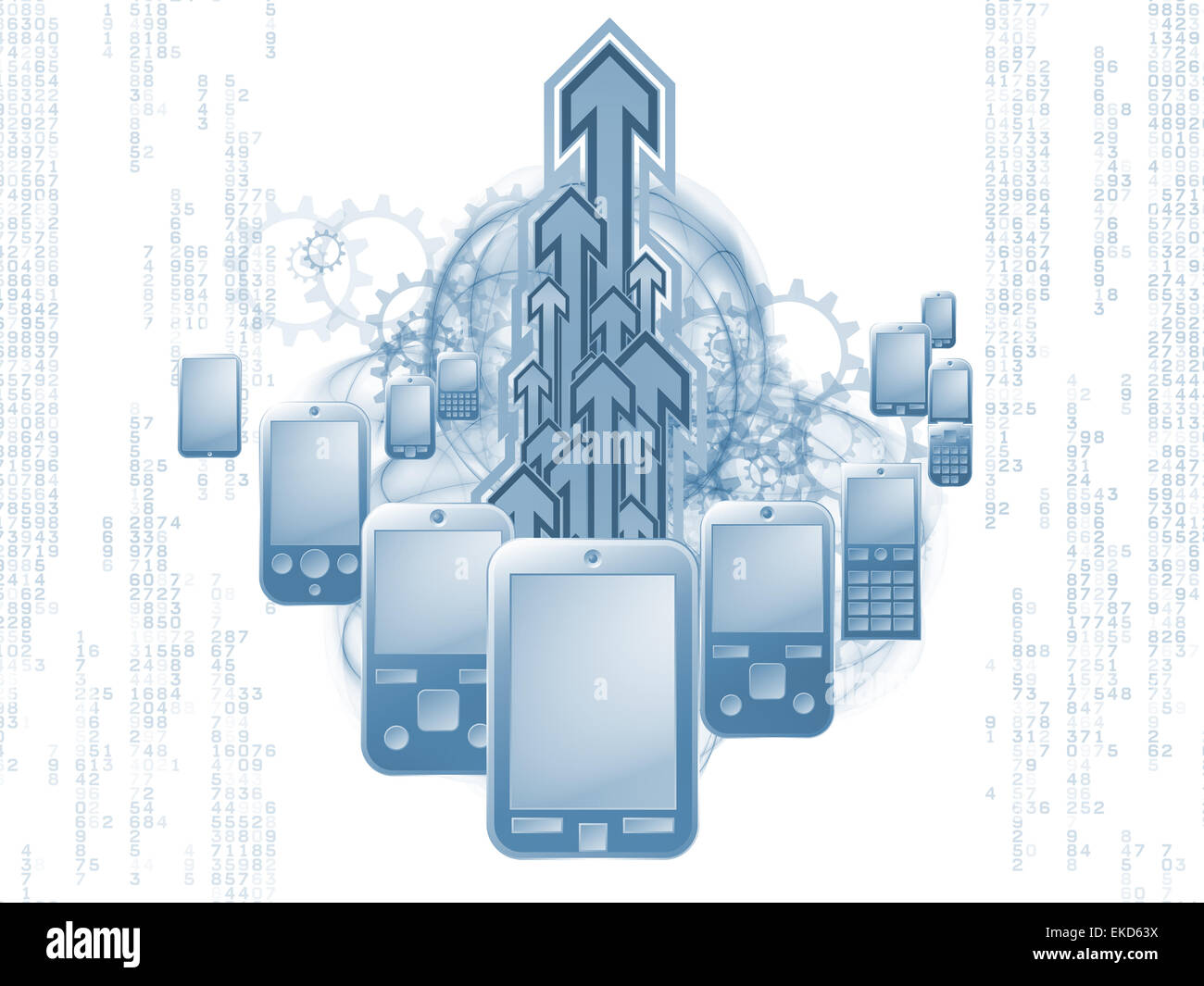 Digital Phone Technology Stock Photo - Alamy