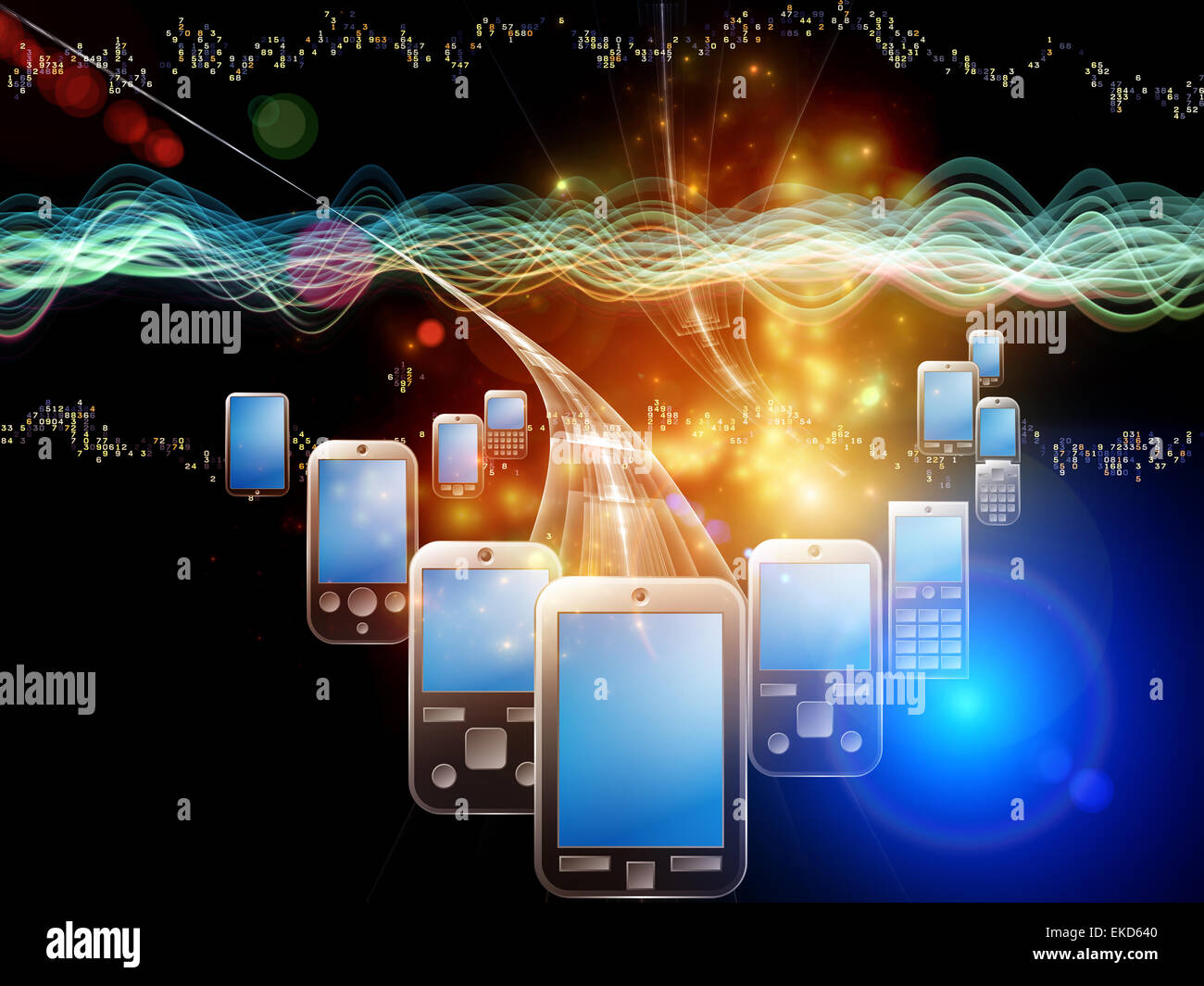 Digital Phone Technology Stock Photo - Alamy