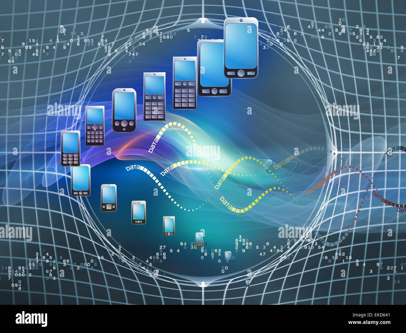 Digital Phone Technology Stock Photo - Alamy