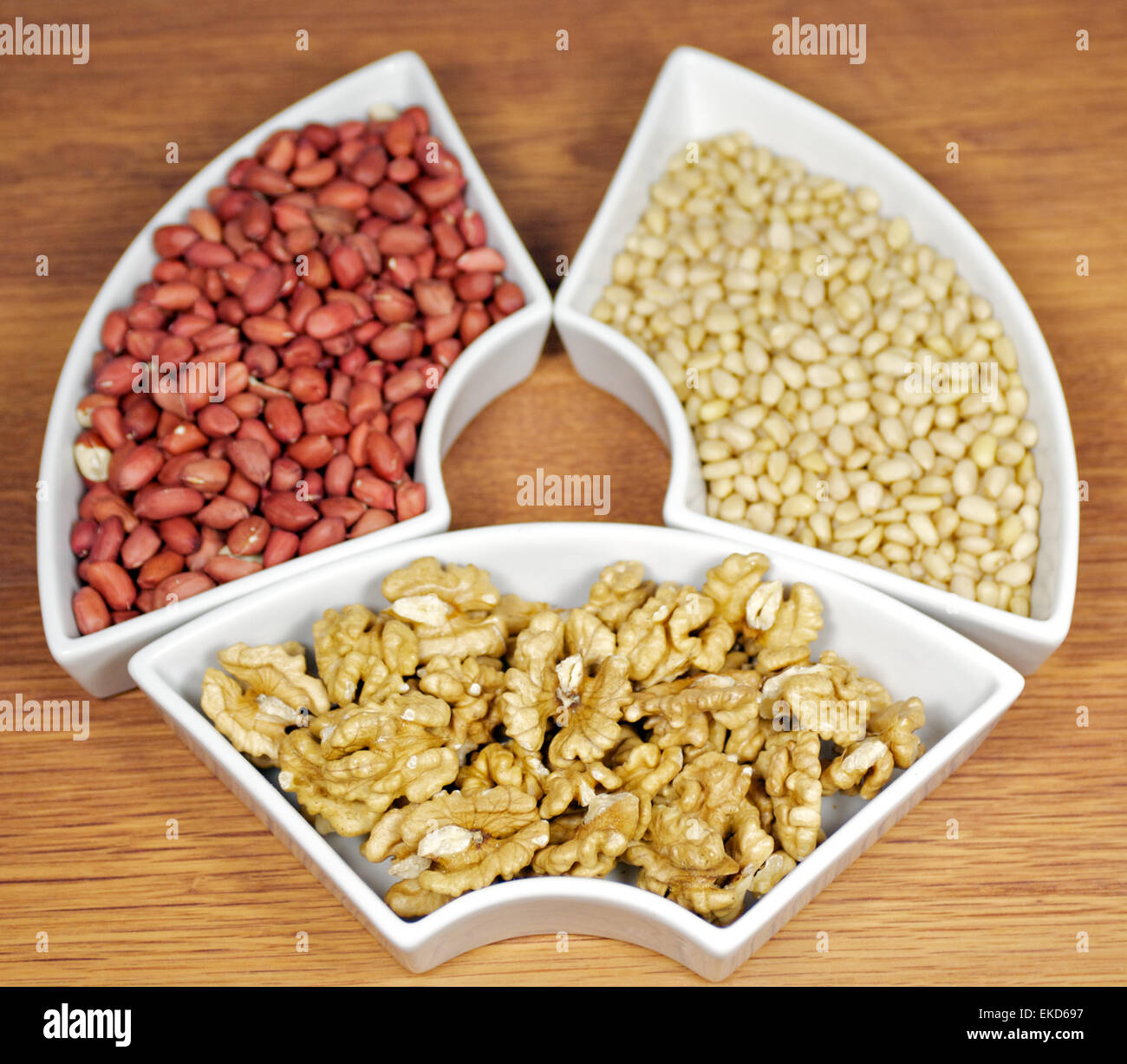 Walnuts, peanut and pine nut Stock Photo - Alamy
