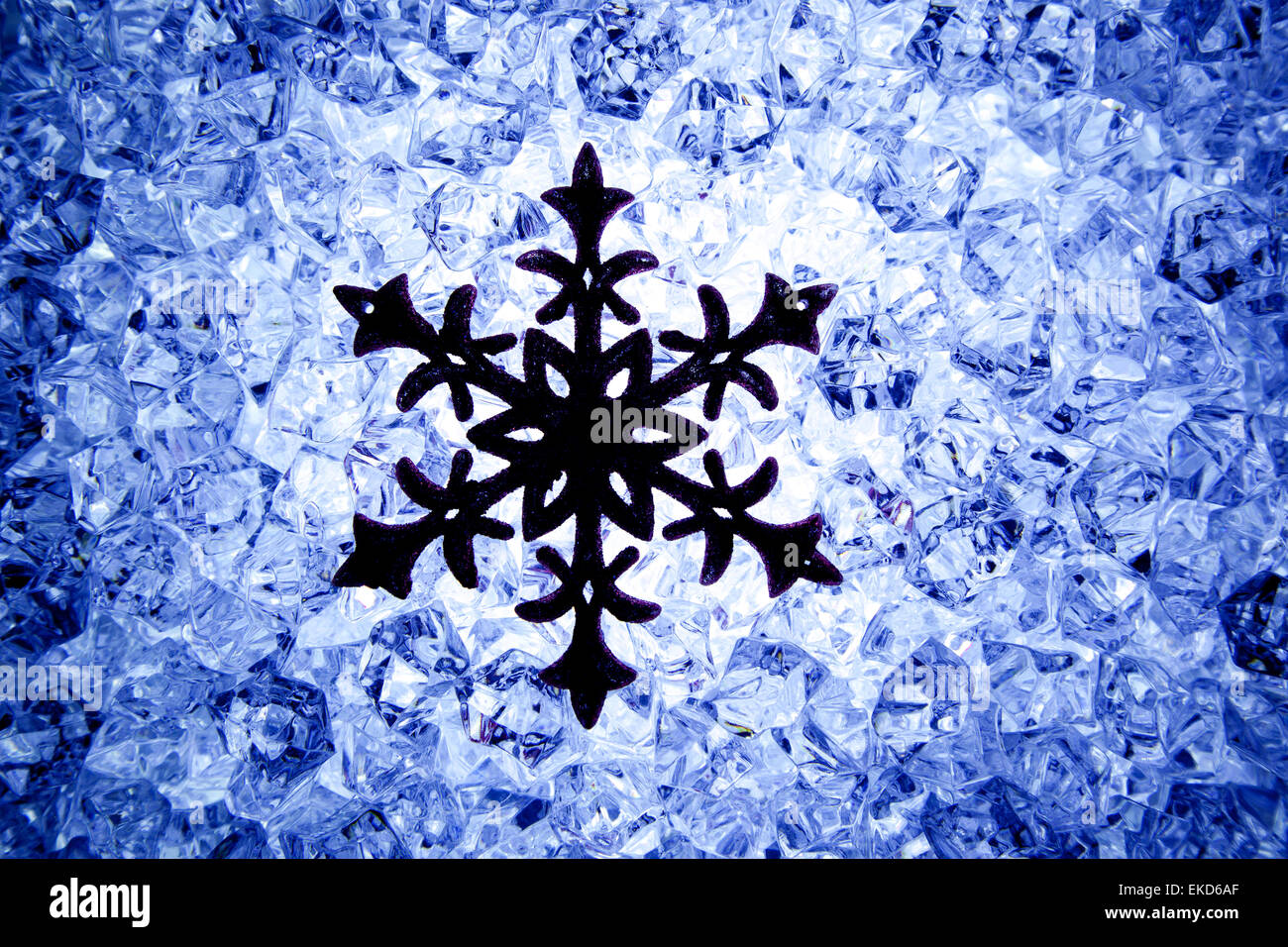 One blue transparent snowflake hi-res stock photography and images - Alamy