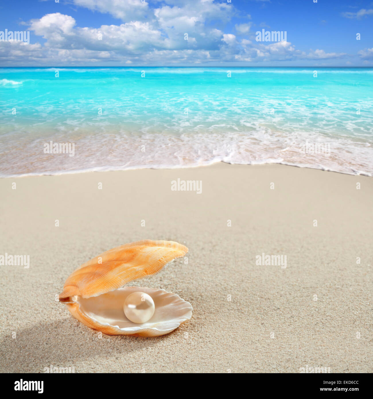 Pearly blue sea on beach hi-res stock photography and images - Alamy