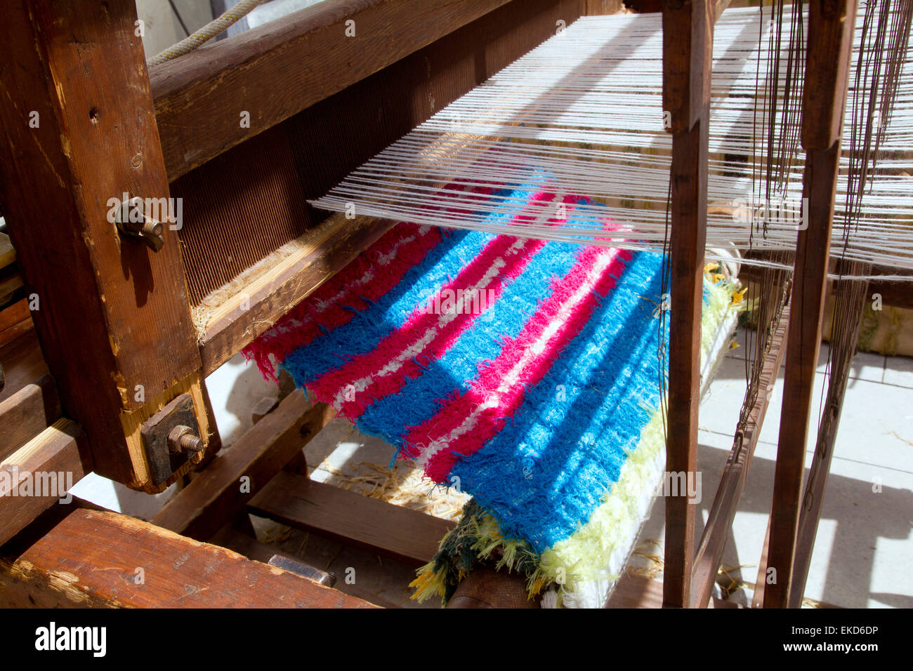 antique vintage spinner machine working Stock Photo - Alamy