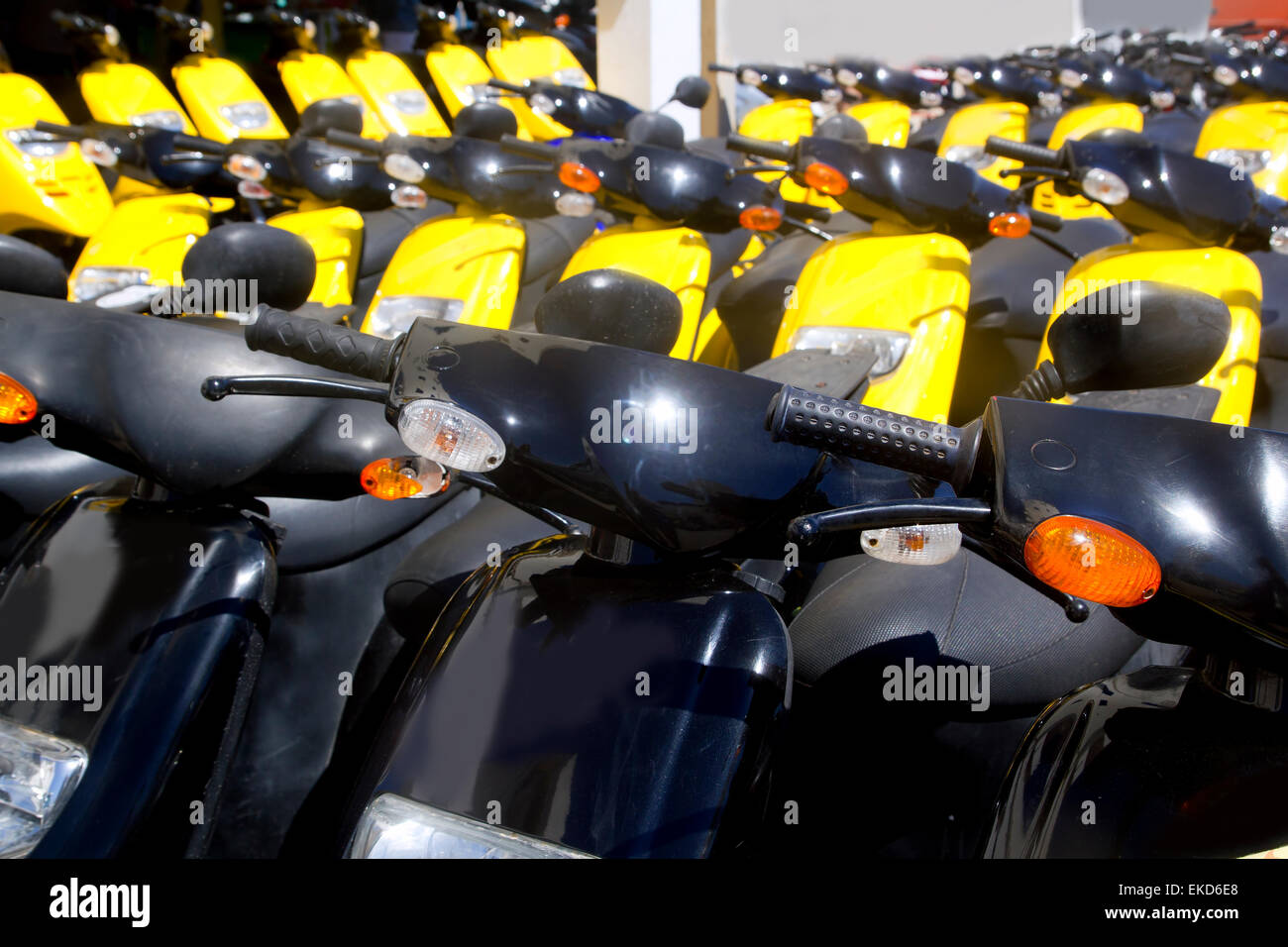 Row new motorbikes sale hi-res stock photography and images - Alamy