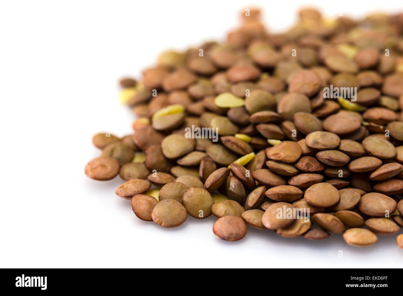 Lentils isolated on white background Stock Photo - Alamy
